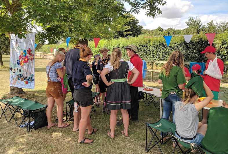 A tea party under the trees
